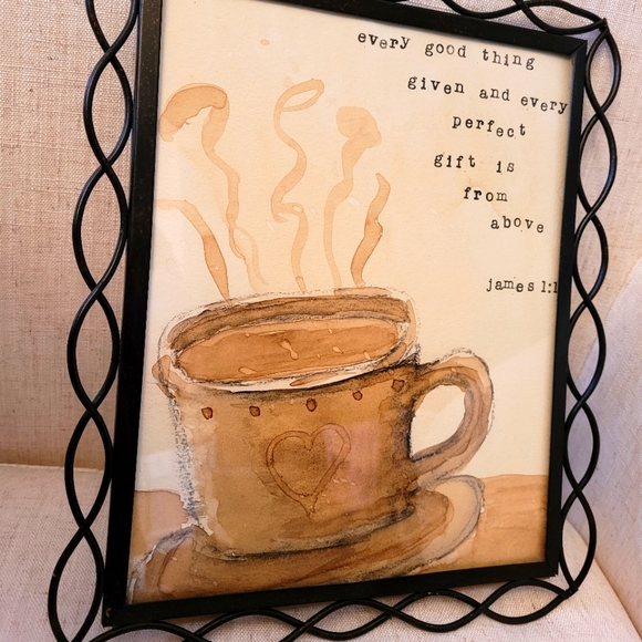 Accents | Original Handcrafted Coffee Painting With Scripture Verse ...